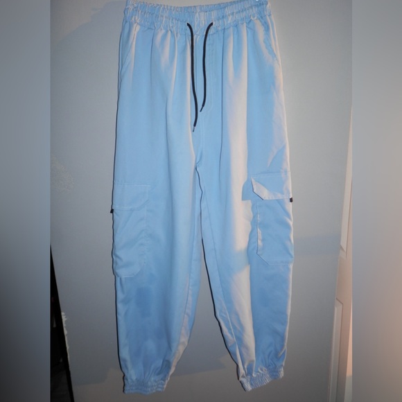Pants | Light Blue Cargo Joggers | Poshmark